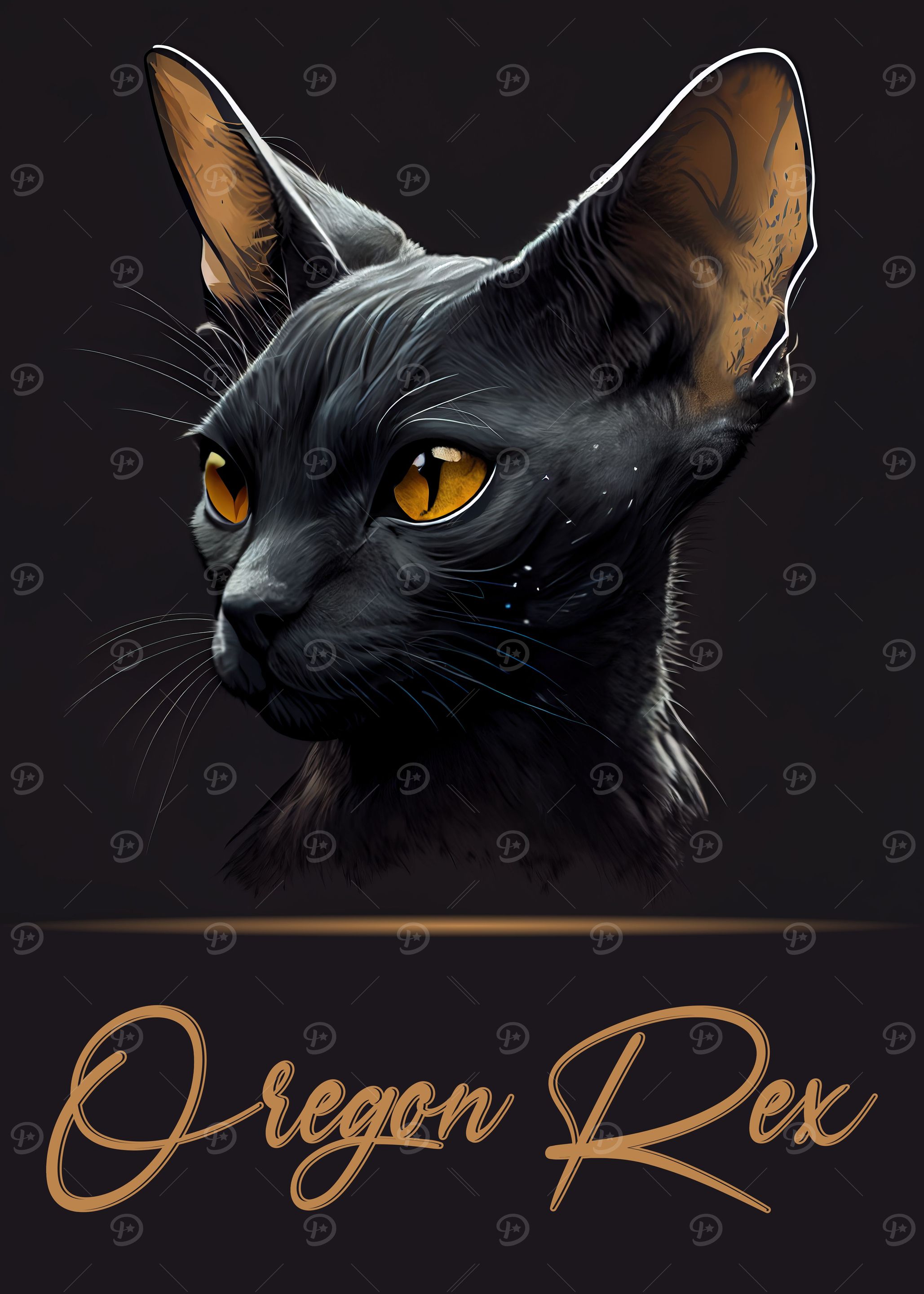 'Adorable Oregon Rex' Poster, picture, metal print, paint by Artistic ...