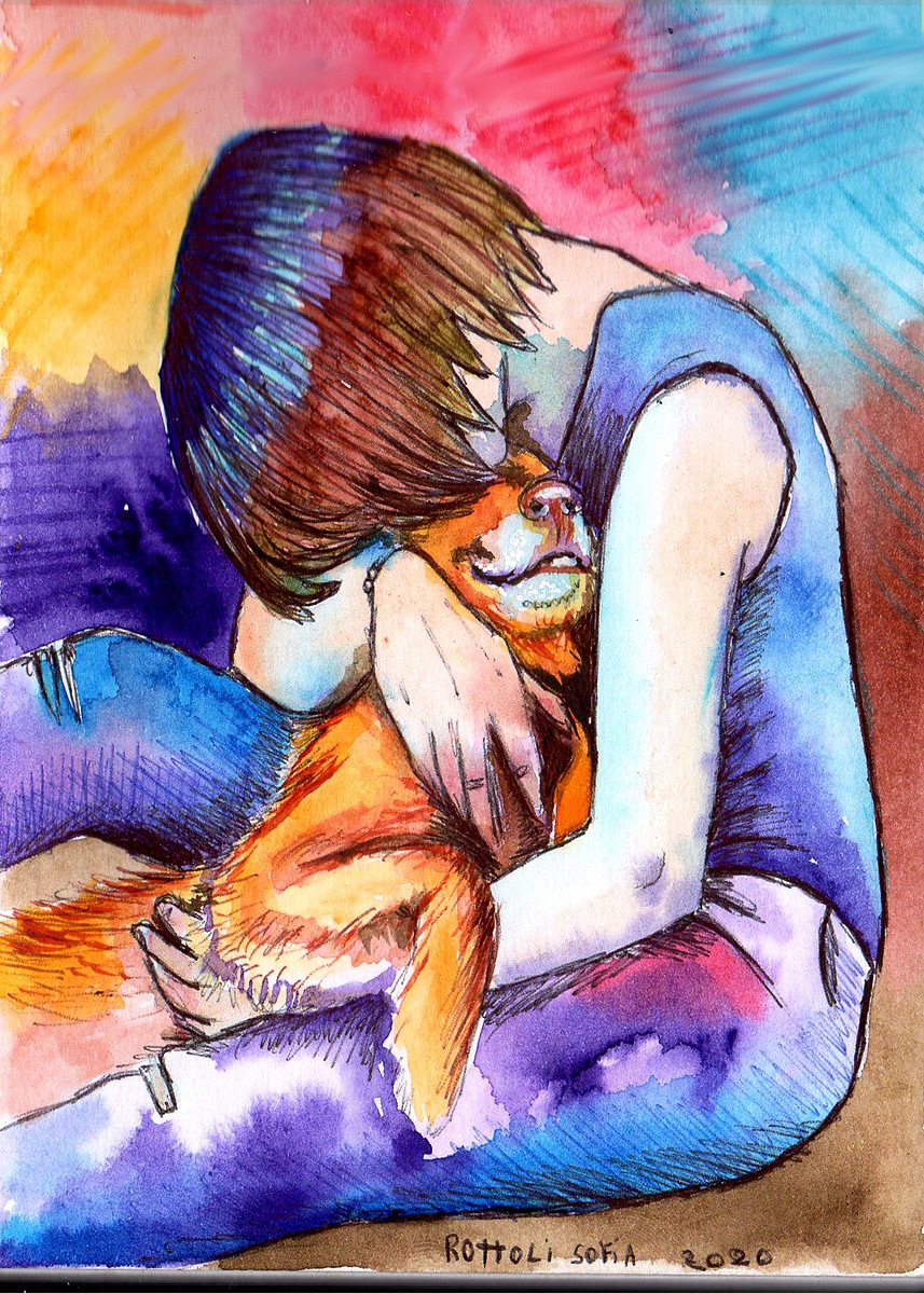 'Abrazo tierno' Poster, picture, metal print, paint by Sofìa Rottoli ...
