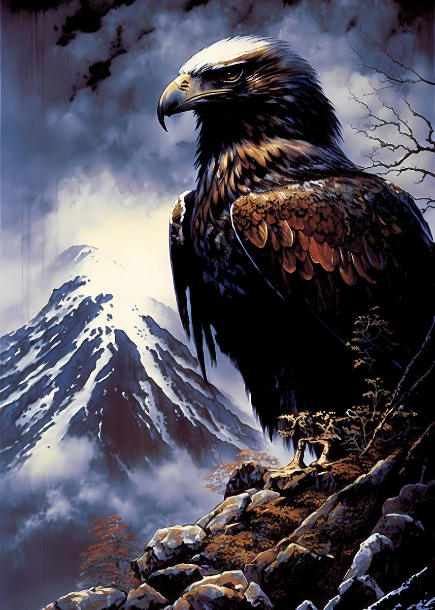 'Eagle Stylish' Poster, picture, metal print, paint by Cassidee ...