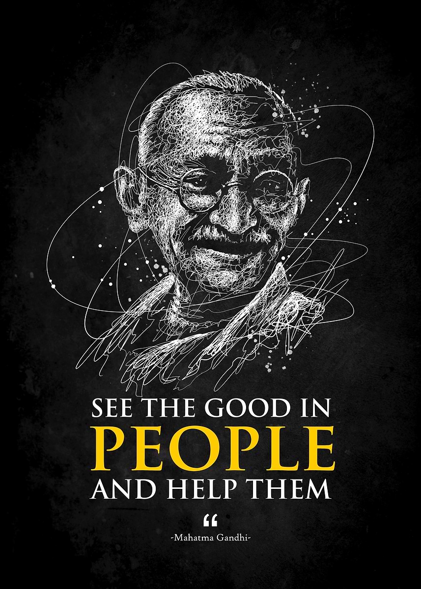 'mahatma ghandi quote' Poster, picture, metal print, paint by yunur ...