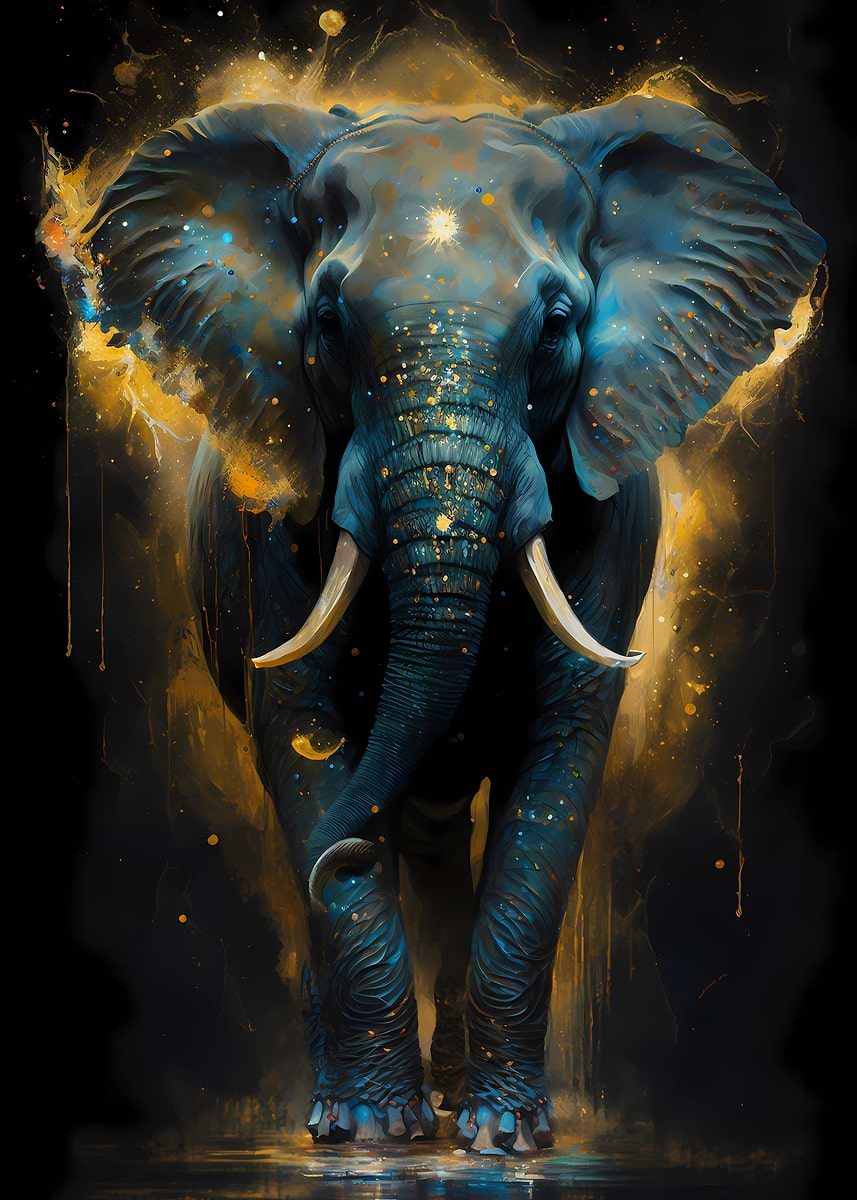 'Elephant Petite' Poster, picture, metal print, paint by Cassidee ...