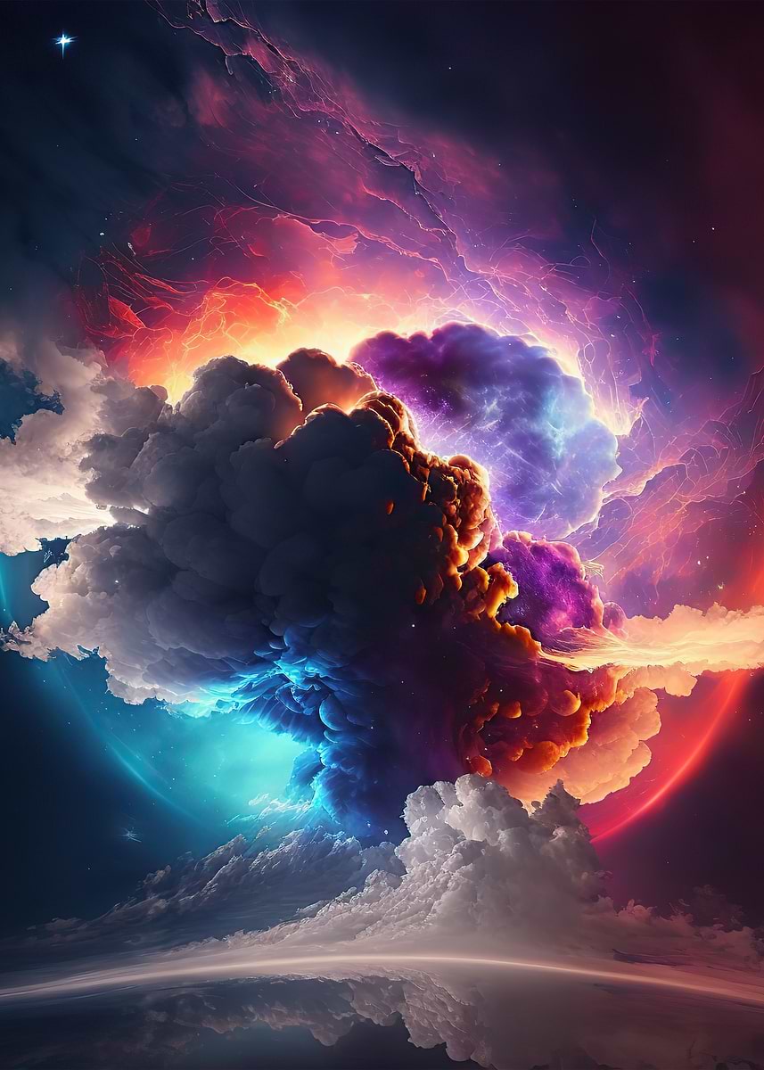 'space nebula' Poster, picture, metal print, paint by Kynan Art | Displate