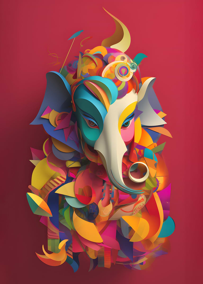 'Ganesha god of art ' Poster, picture, metal print, paint by Nathapol ...