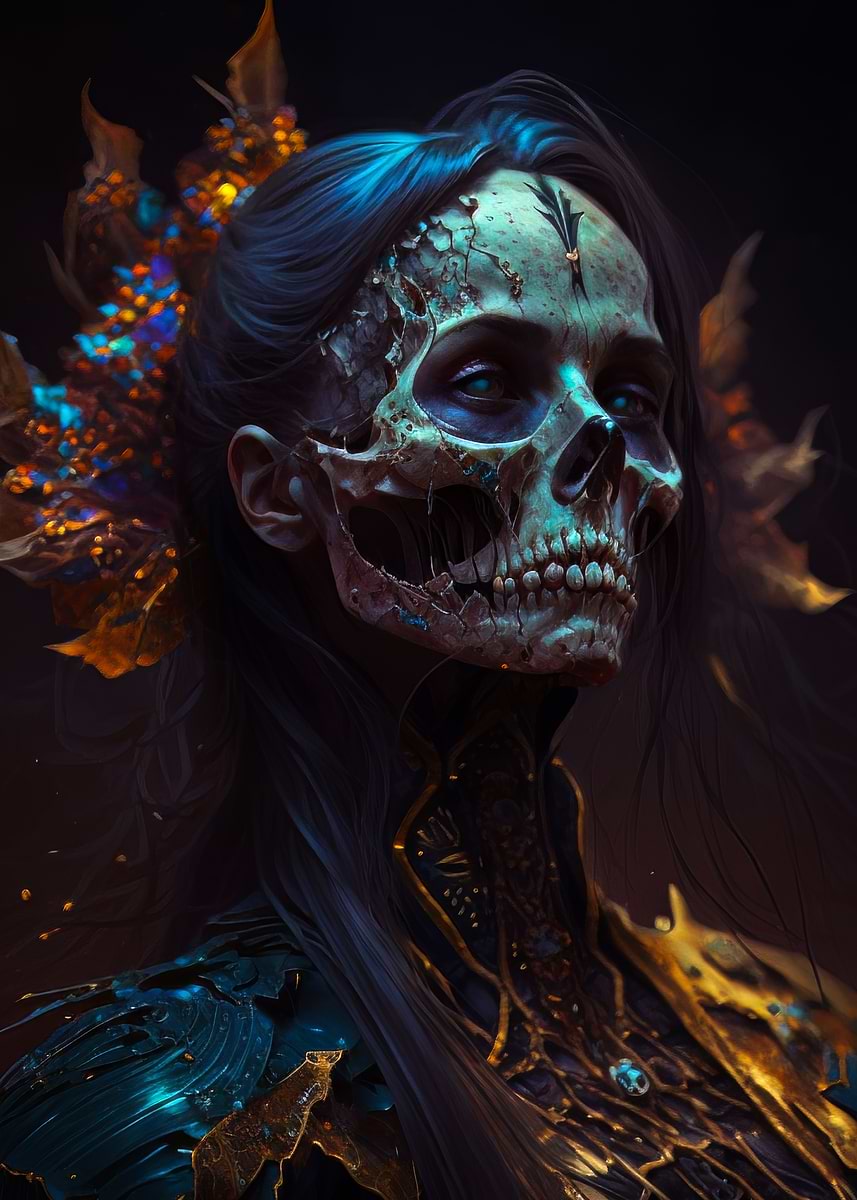 'Lady Death' Poster, picture, metal print, paint by Geffrey Richards ...