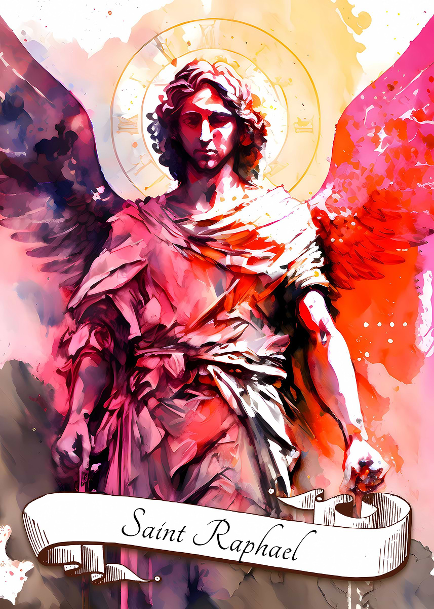 'Saint Raphael Archangel' Poster, picture, metal print, paint by ...