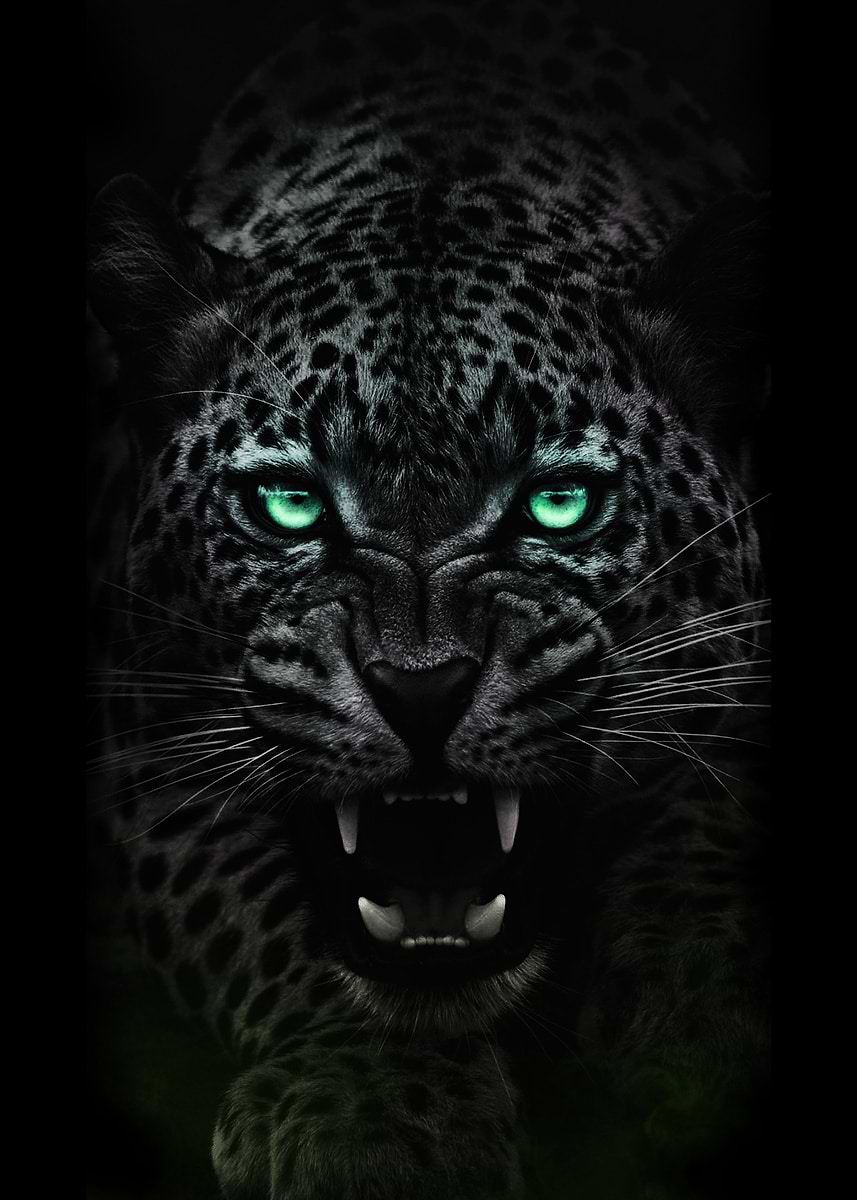 'Angry Face Tiger' Poster, picture, metal print, paint by P U F F Y ...