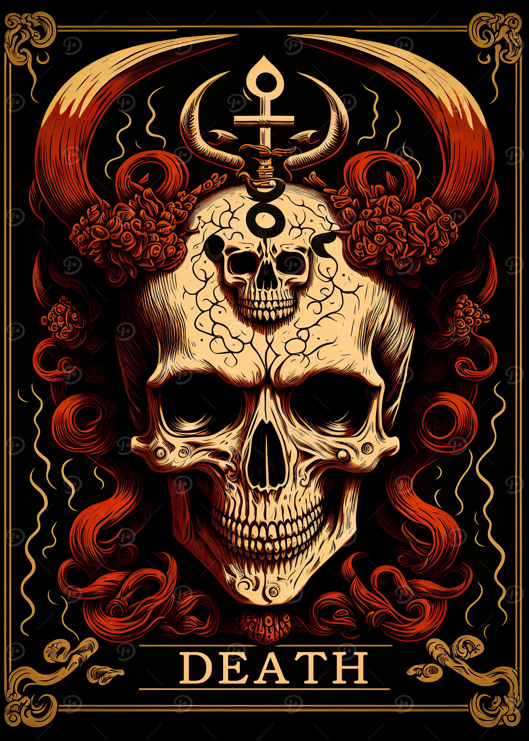 'The death tarot card' Poster, picture, metal print, paint by Brax Rice ...
