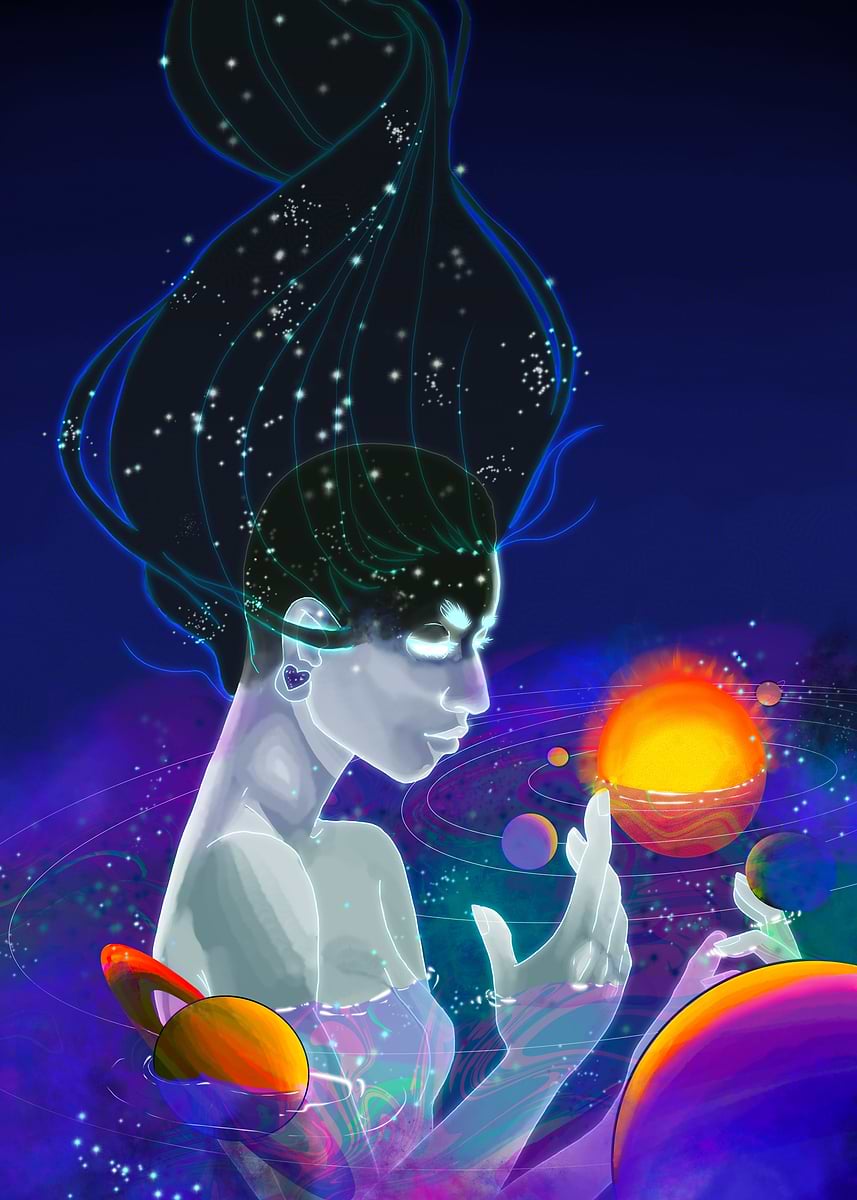 'Cosmic Springs' Poster, picture, metal print, paint by BrushesStrokes ...