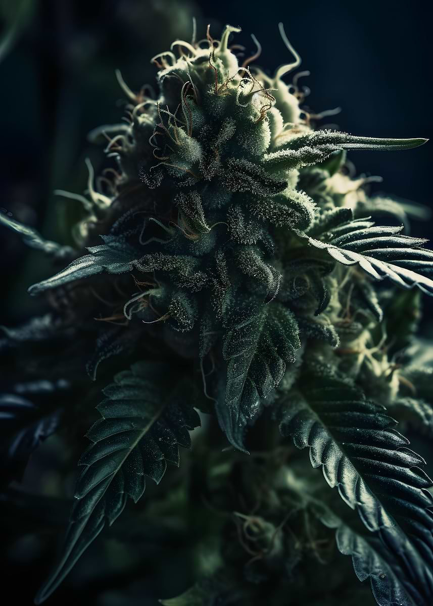 'Marijuana Bud' Poster, picture, metal print, paint by David Godbehere ...