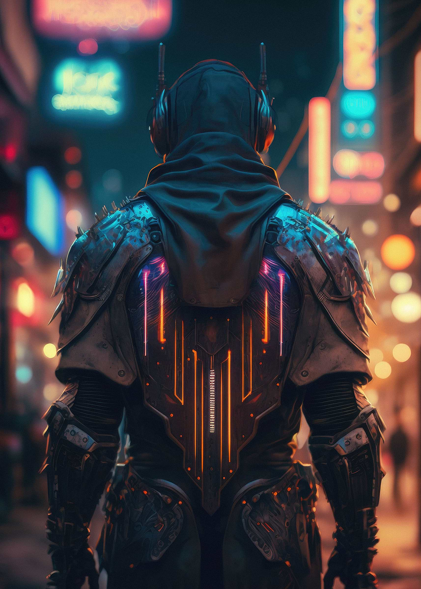 'Rogue Cyborg Ninja' Poster, picture, metal print, paint by AnimyArt ...