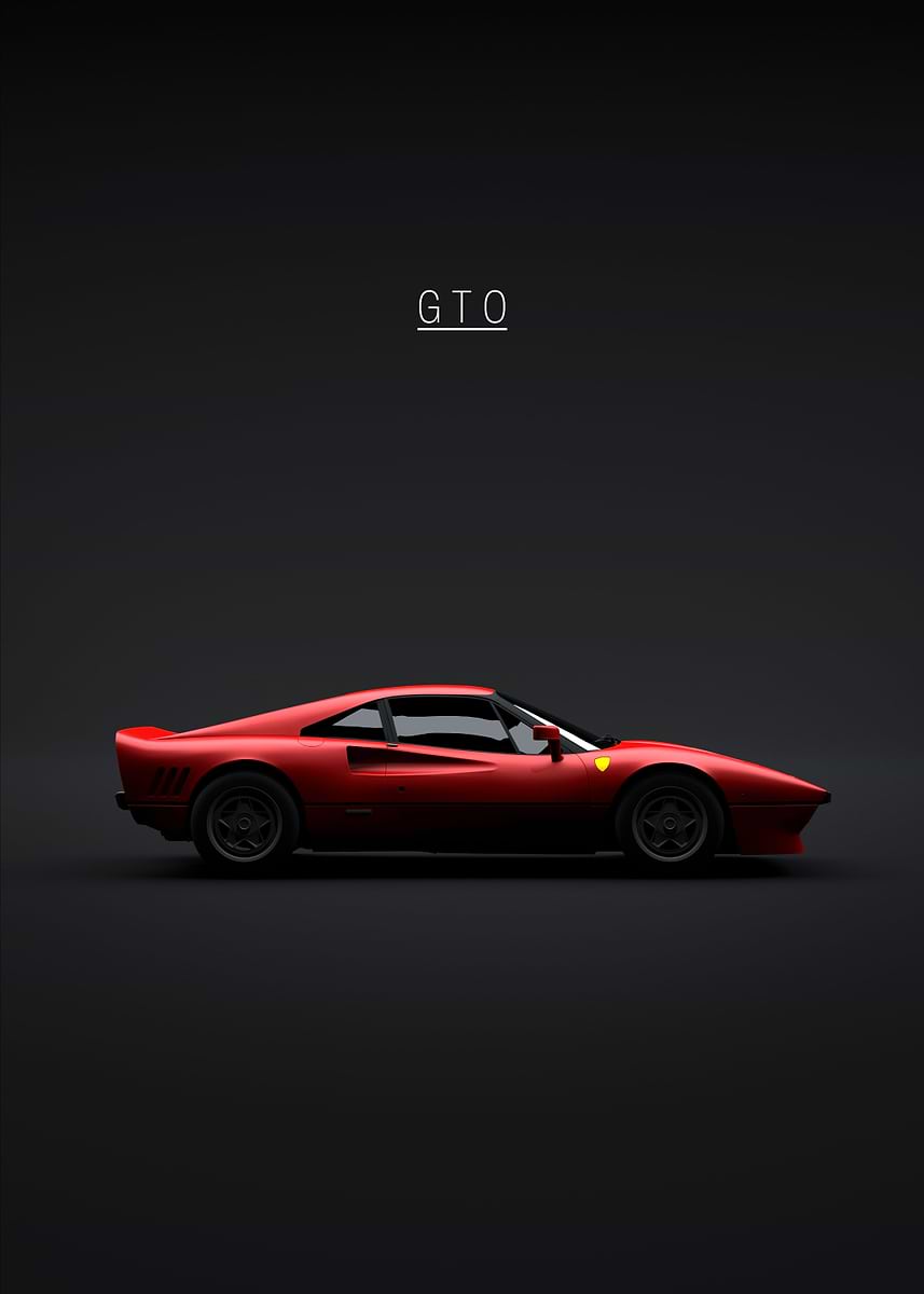 '1984 Ferrari GTO' Poster, picture, metal print, paint by 21 MXM | Displate