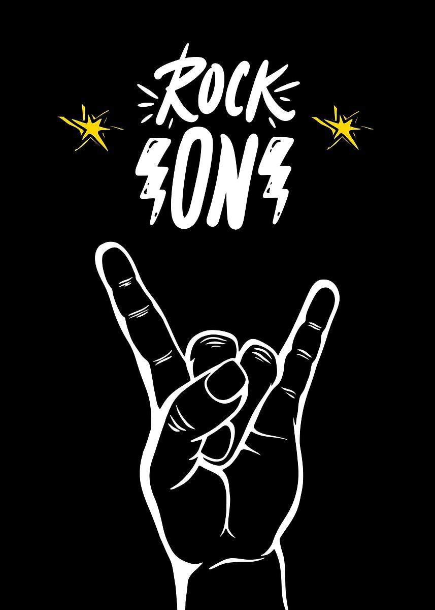 'Rock On Rock and Roll' Poster, picture, metal print, paint by ...