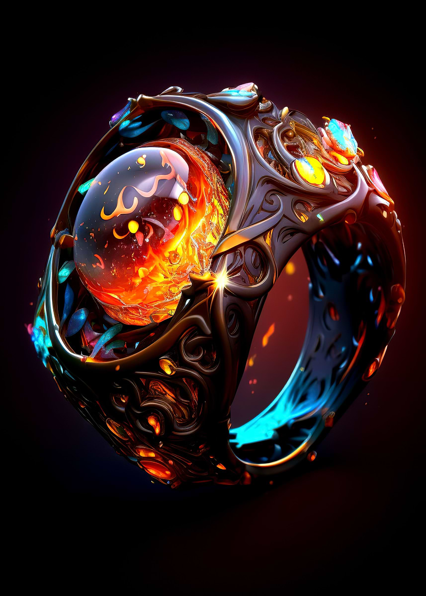 'Fantasy ring' Poster, picture, metal print, paint by FotoKonzepte ...