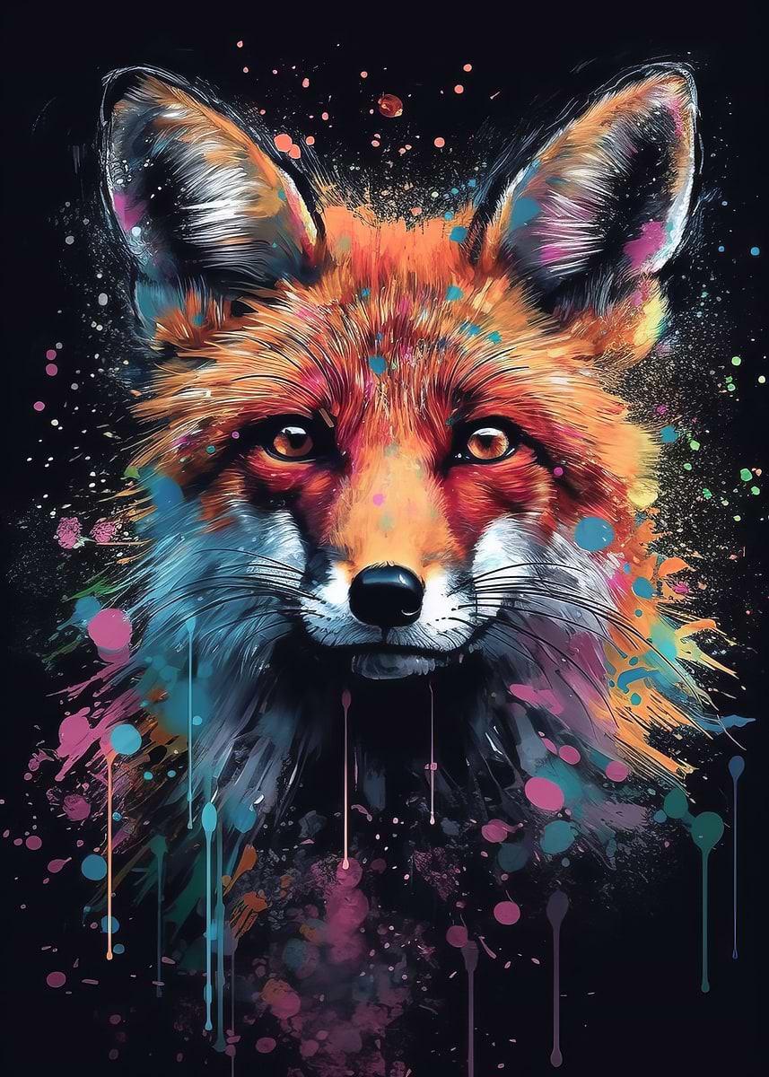 'Fox painting' Poster, picture, metal print, paint by Karolina ...