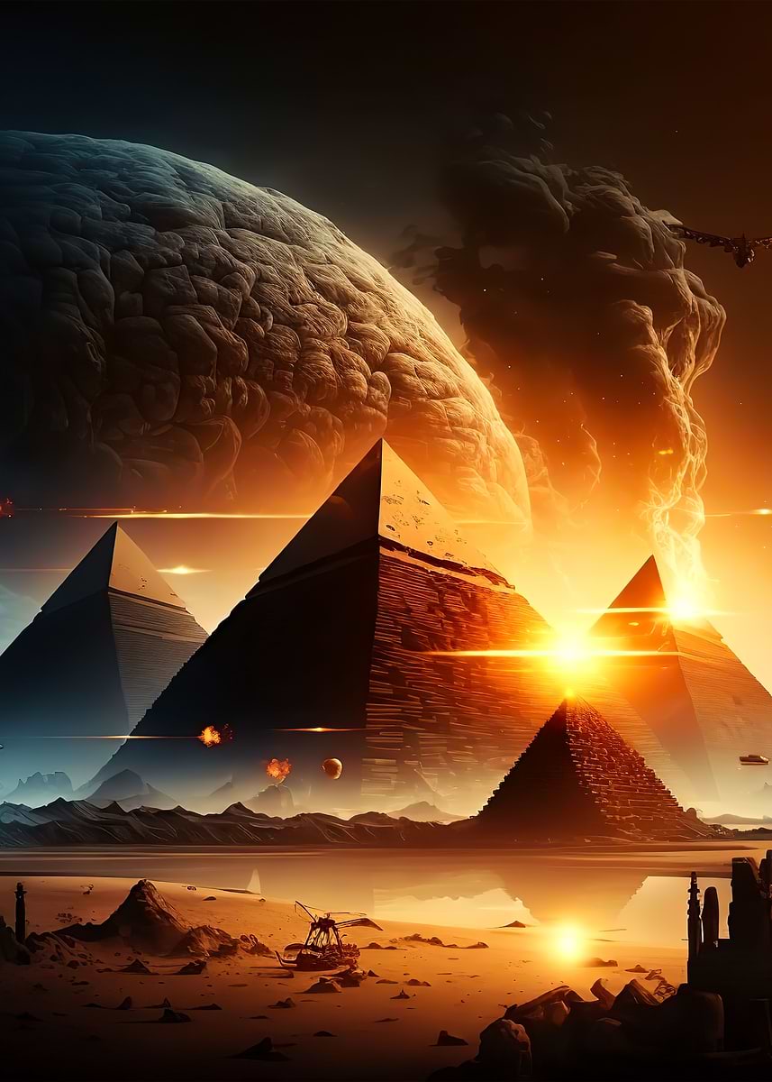 'Egyptian pyramids' Poster, picture, metal print, paint by Angelina ...