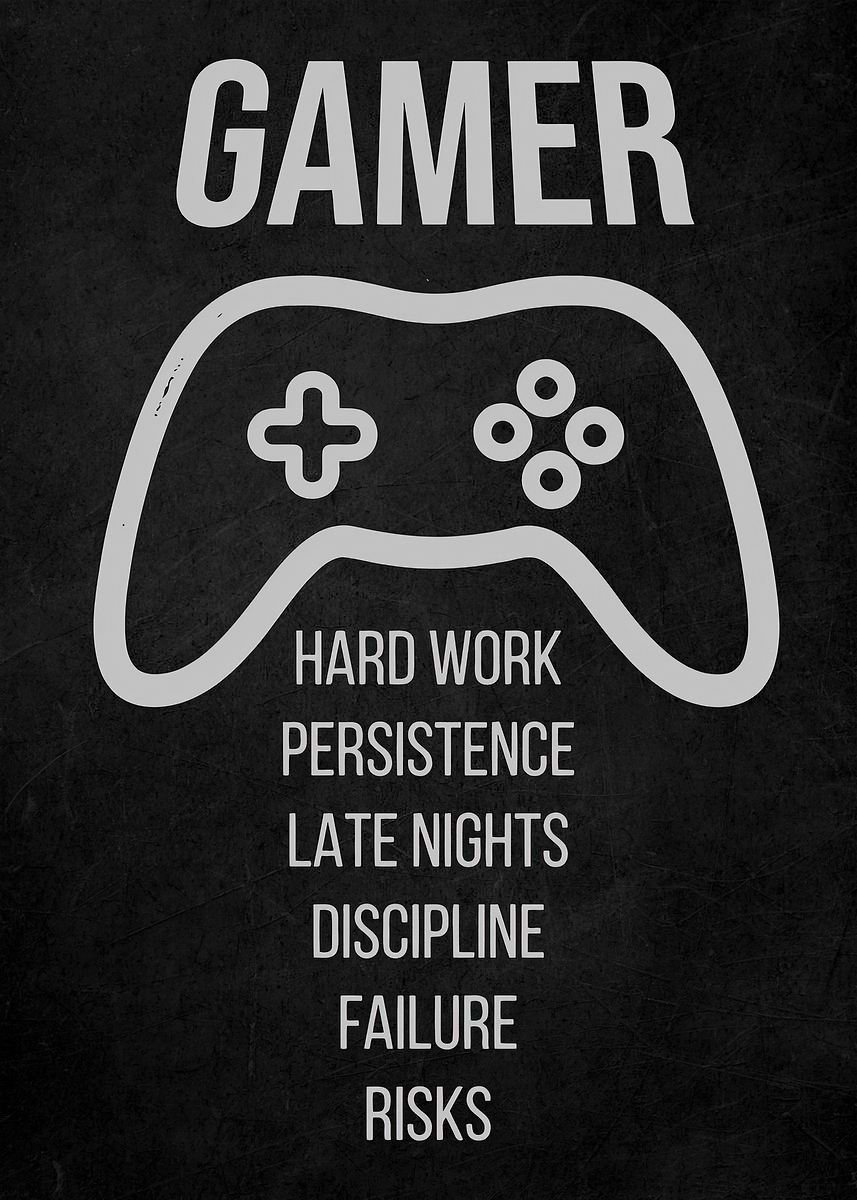 'Gaming' Poster, picture, metal print, paint by Long Dragon | Displate