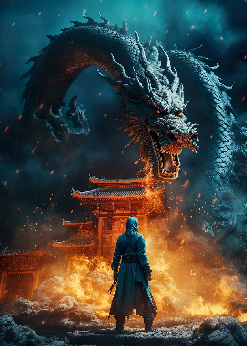 'The Dragon Lord' Poster, picture, metal print, paint by TESSERACT ART ...