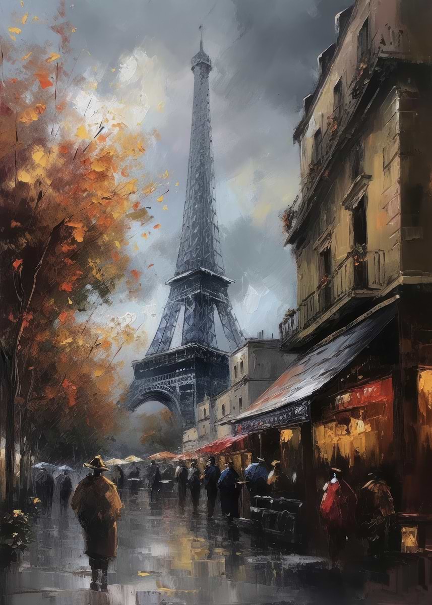 'Paris France Oil Painting' Poster, picture, metal print, paint by ...