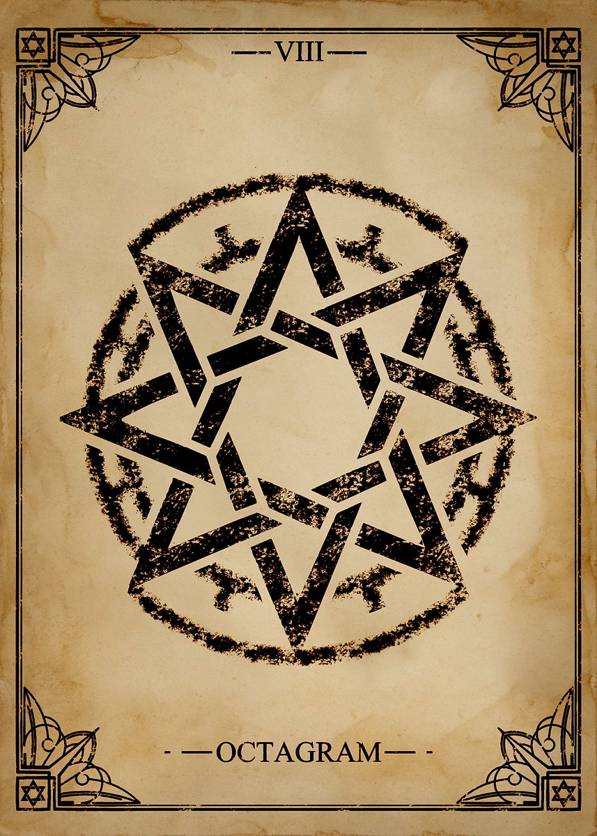 'Octagram' Poster, picture, metal print, paint by Geometrical Helianthus | Displate