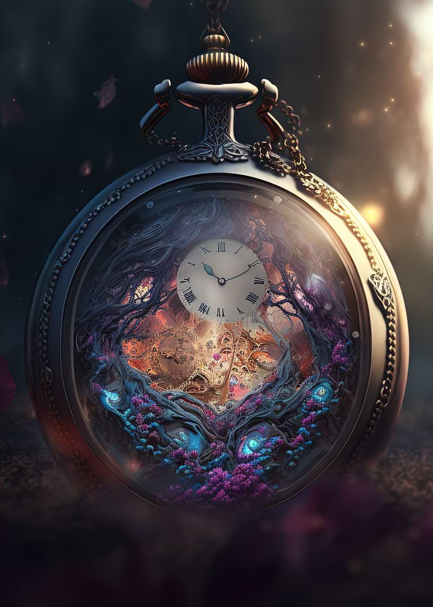 'pocket watch' Poster, picture, metal print, paint by deidrera cheal ...