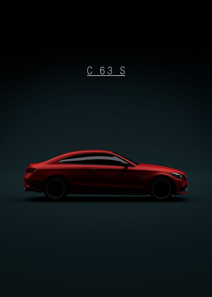'Mercedes C63 S AMG Coupe ' Poster, picture, metal print, paint by 21 ...