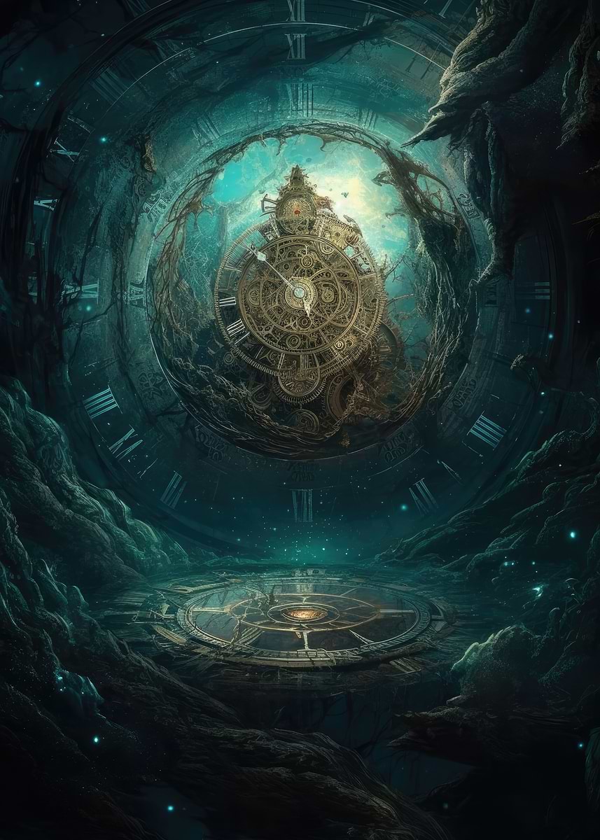 'Magical Celestial Clock' Poster, picture, metal print, paint by ...