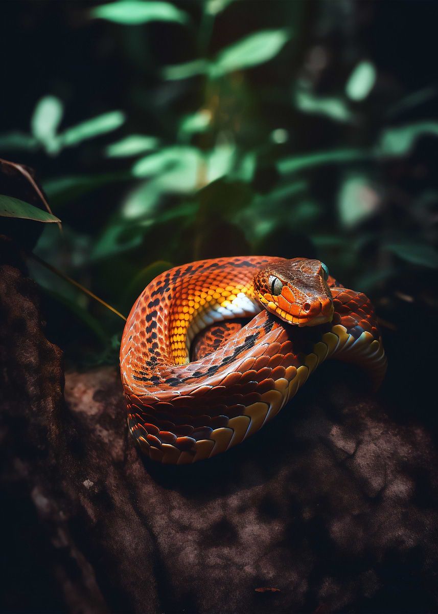 'Slithery Snake' Poster, picture, metal print, paint by Zooscape ...