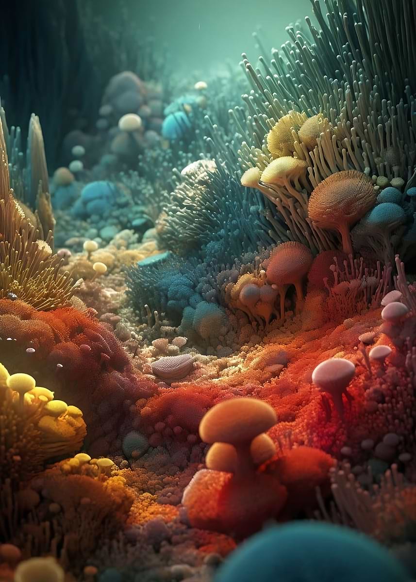 'Spore World' Poster, picture, metal print, paint by DREAMY 3D | Displate