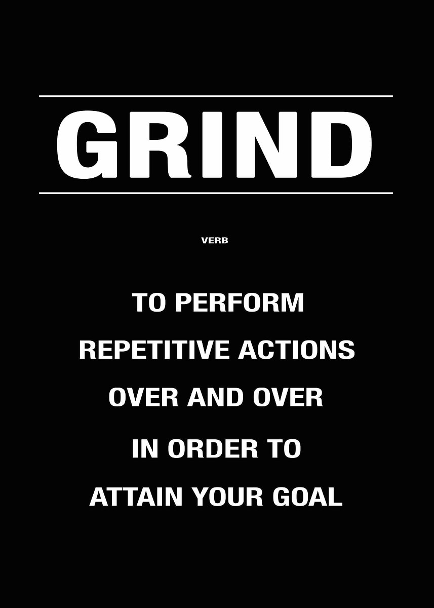 '9 Phrases Grind' Poster, picture, metal print, paint by QTK Design ...