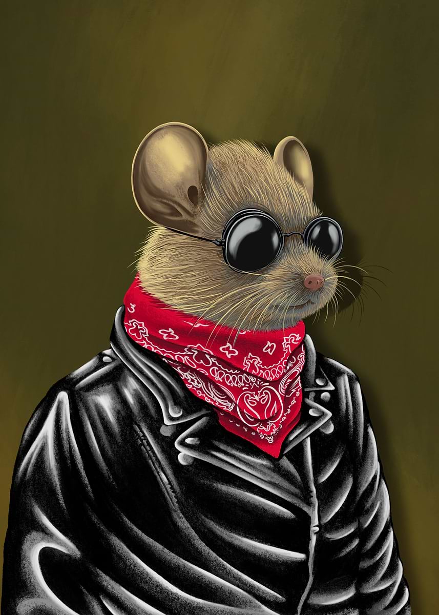'gangster rat' Poster, picture, metal print, paint by THE ACEES | Displate