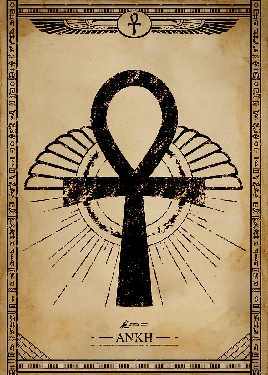 'Ankh' Poster, picture, metal print, paint by Geometrical Helianthus ...