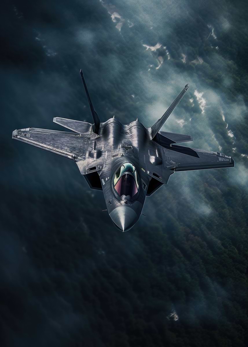 'F35 Fighter Jet V1' Poster, picture, metal print, paint by DM Photography | Displate