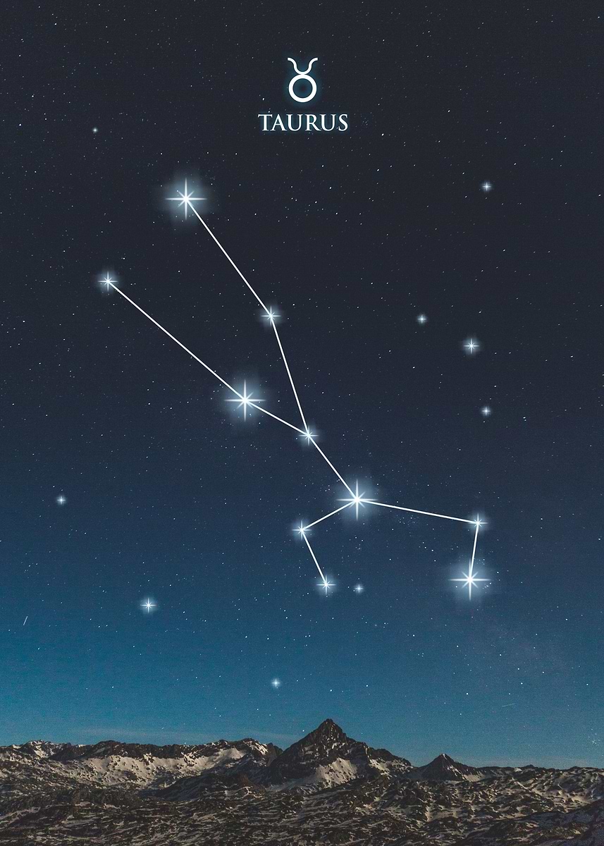 'taurus stars zodiac' Poster, picture, metal print, paint by yunur ...