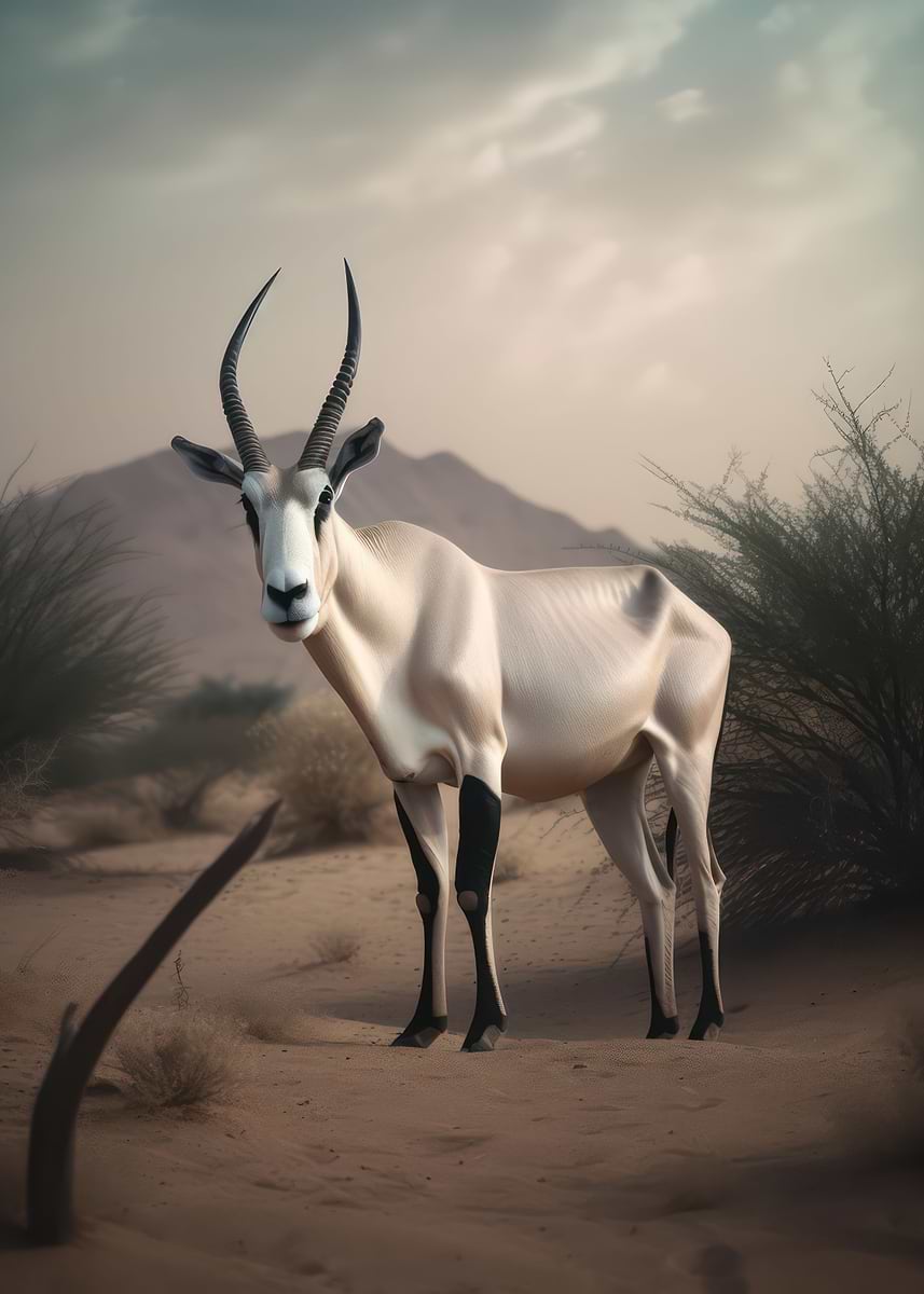 'Powerful oryx' Poster, picture, metal print, paint by Zooscape ...
