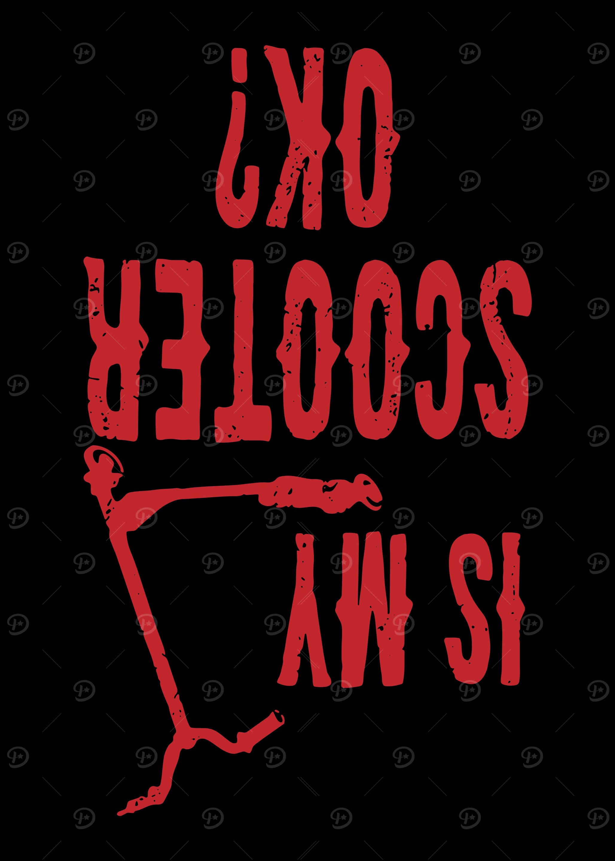 'is my scooter ok ' Poster, picture, metal print, paint by starborn ...
