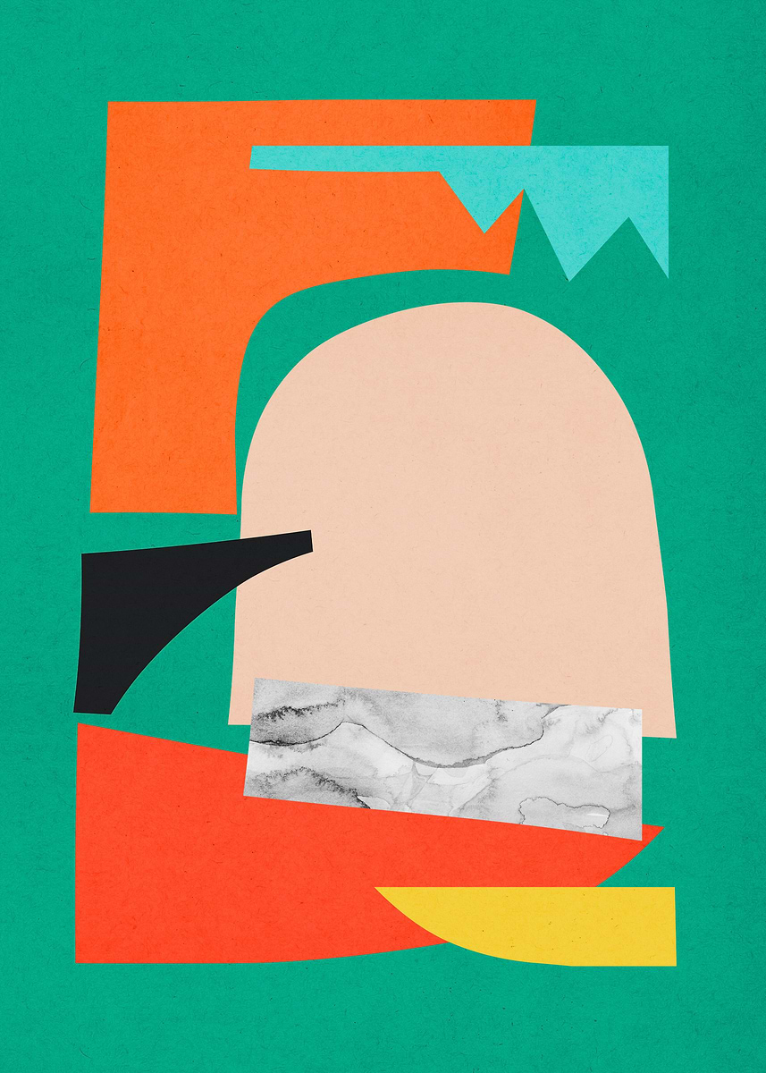 'Abstract collage 7' Poster, picture, metal print, paint by Vitor Costa ...