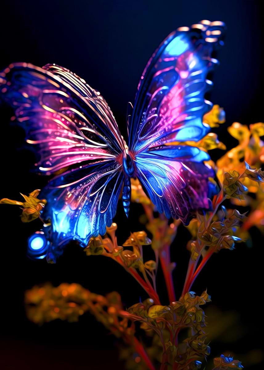 'Colorful Butterfly' Poster, picture, metal print, paint by minh doan ...