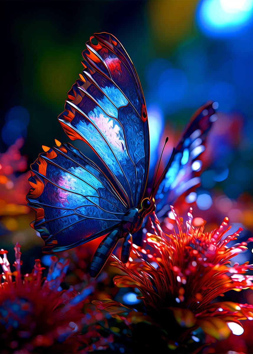 'Colorful Butterfly' Poster, picture, metal print, paint by minh doan ...