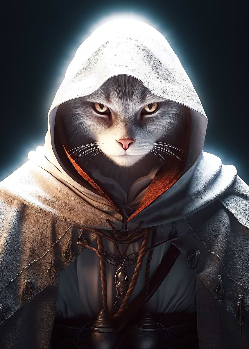 'Assassins Cat' Poster, picture, metal print, paint by nogar007 | Displate