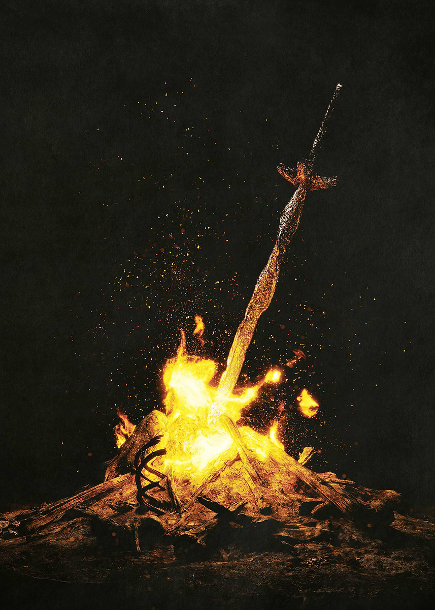 'Bonfire' Poster, picture, metal print, paint by Dark Souls | Displate