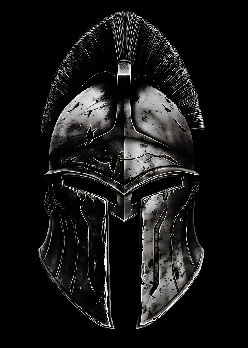 'Spartan Helmet' Poster, picture, metal print, paint by GoodLifeImages ...