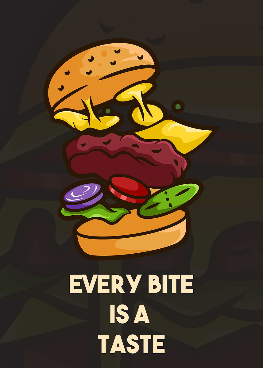 'Every Bite Is A Taste' Poster, picture, metal print, paint by Iqbal ...