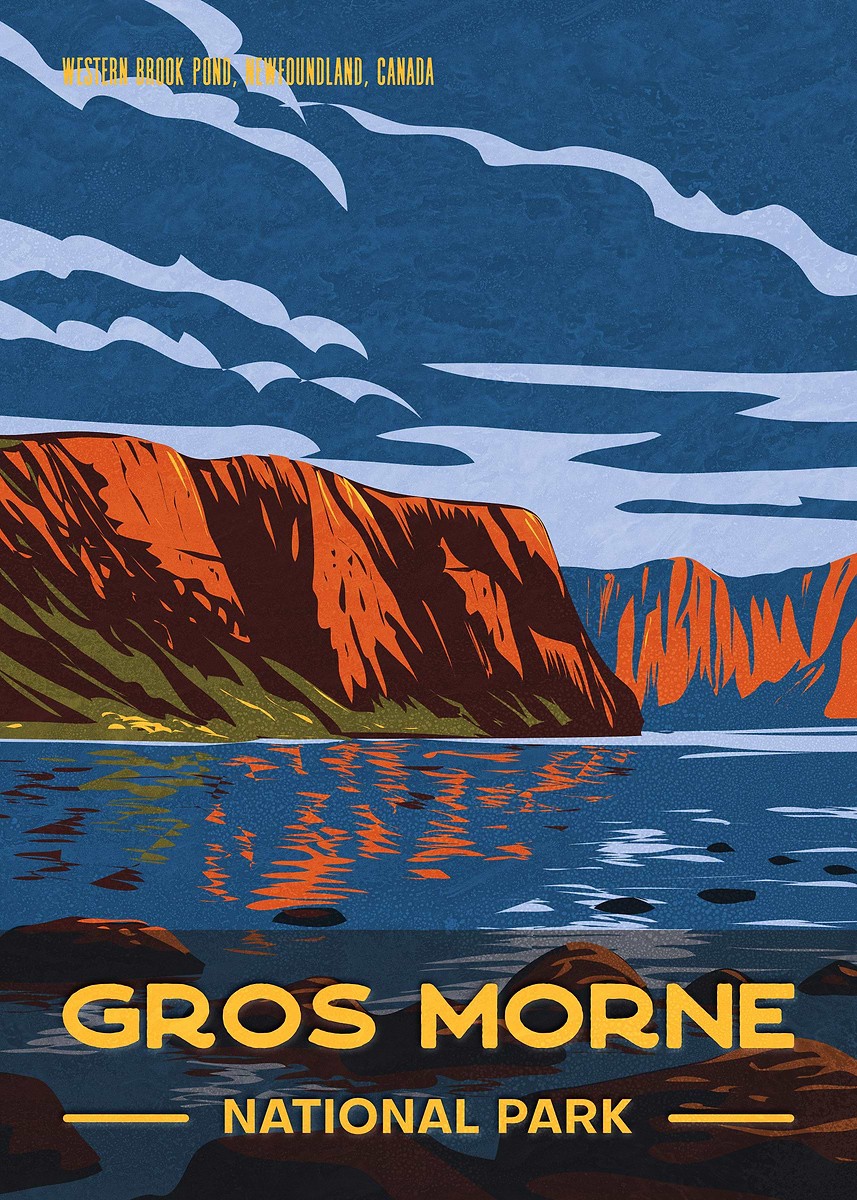 'Gros Morne National Park' Poster, picture, metal print, paint by ...