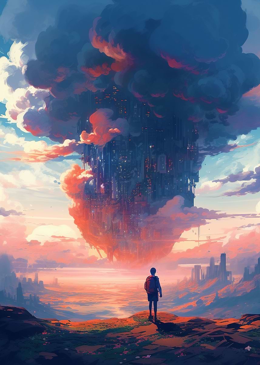 'Hanging Dreams' Poster, picture, metal print, paint by Engpau | Displate