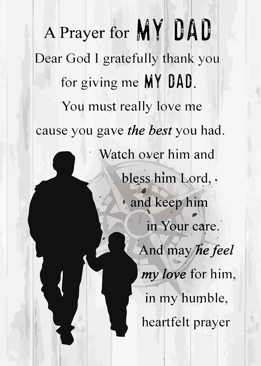 'A Prayer For My Dad' Poster, picture, metal print, paint by Loves ...