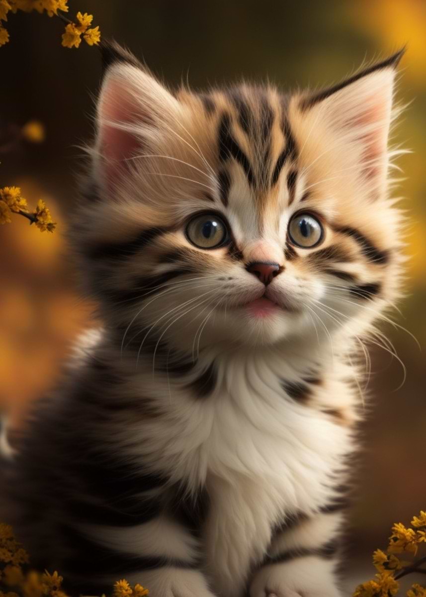 'Purrfectly Cute Cat' Poster, picture, metal print, paint by Chloe Anne ...