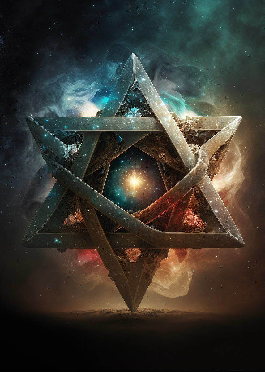 '3D Illuminated Merkaba' Poster, picture, metal print, paint by Anil ...