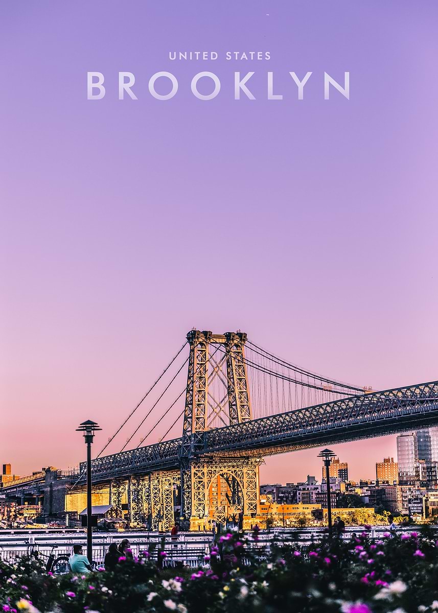 'New York Brooklyn Bridge' Poster, picture, metal print, paint by Ez ...