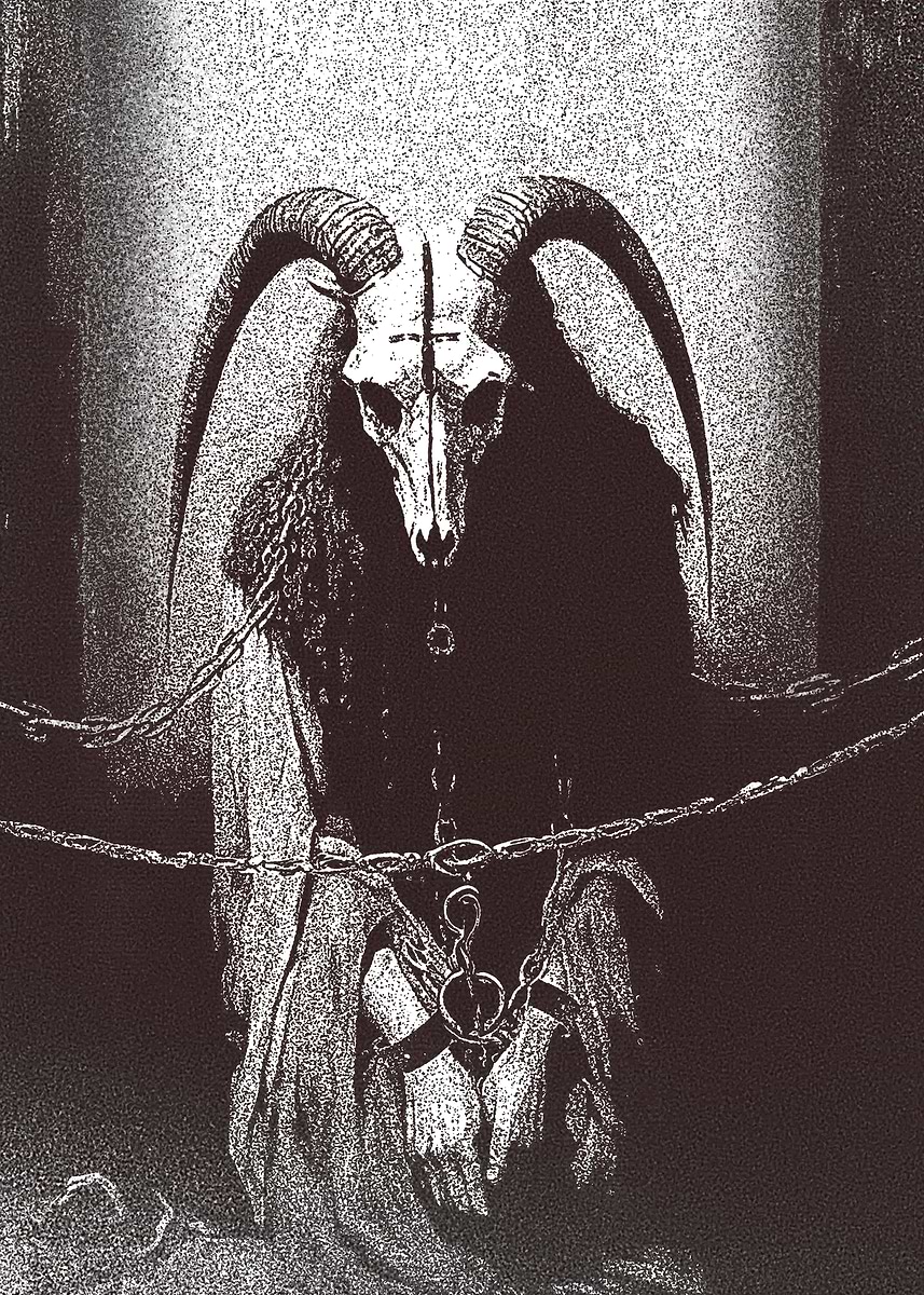 'Demon goat in chains' Poster, picture, metal print, paint by ...