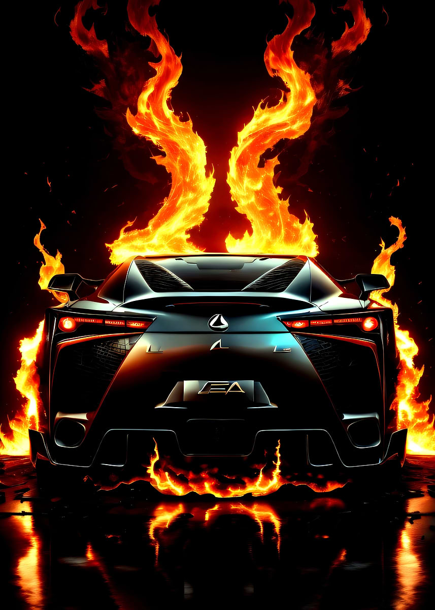 'Lexus LFA ' Poster, picture, metal print, paint by Hakuro | Displate